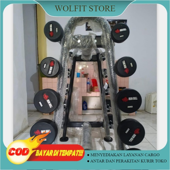Jual Rak + Dumble / Dumbel / Barbel Set Fix Curl Dan Lurus | Shopee ...