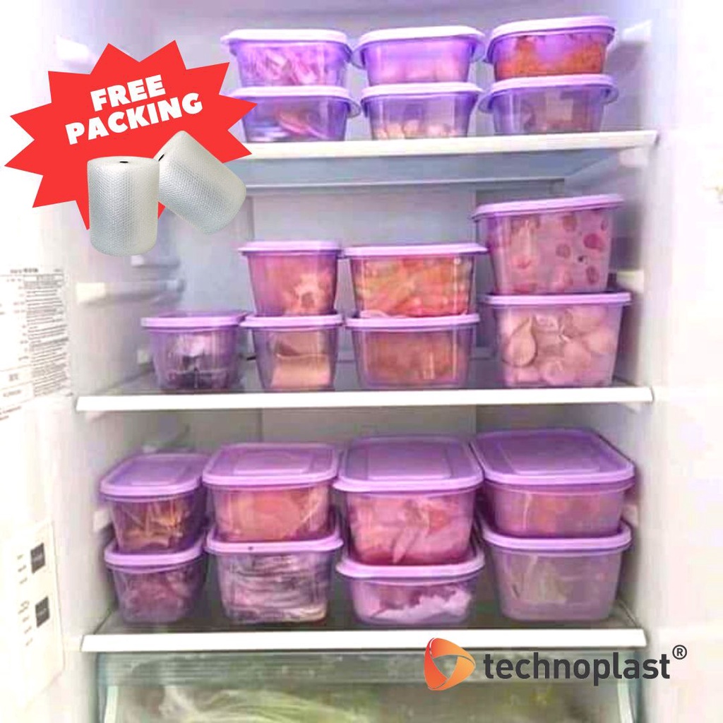 Jual Toples Plastik Bening Food Container Kulkas set 18 pcs Technoplast ...