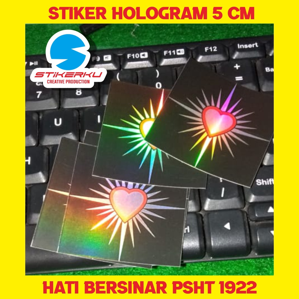 Jual Stiker PSHT Hologram Printing Lambang Logo Hati Bersinar Sh Terate Bahan Vinyl Ukuran 5 cm ...