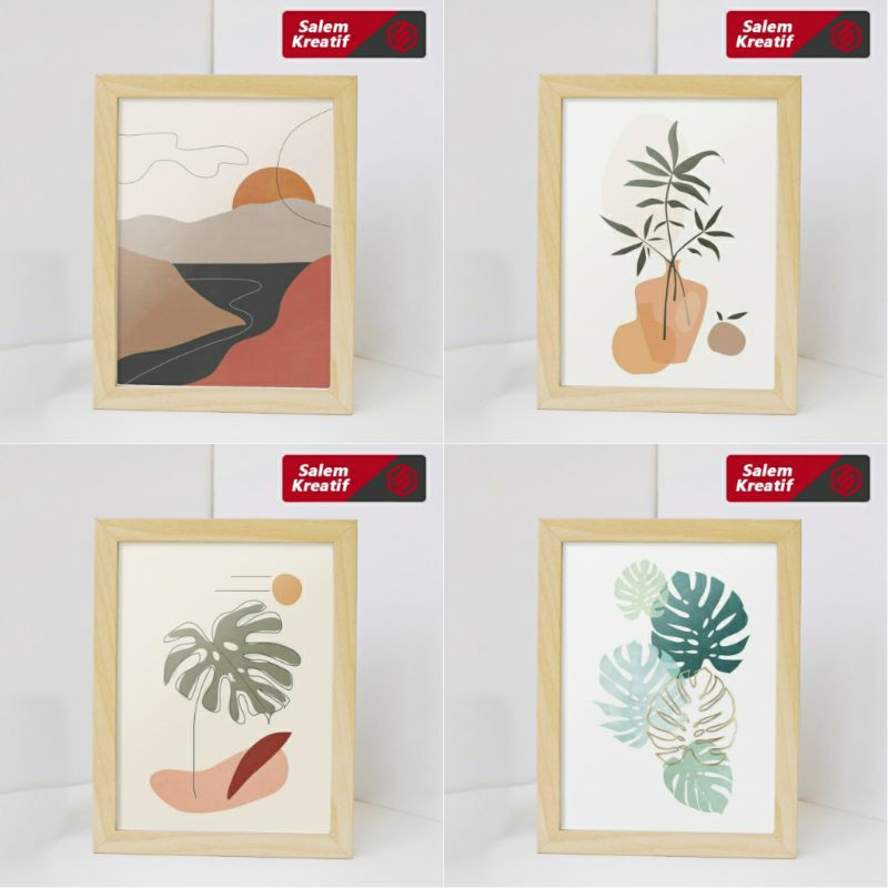 Pajangan Dinding Abstract | Pajangan Frame Kayu Abstarak | Shopee Indonesia