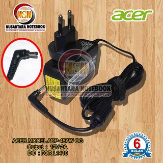 Jual Adaptor Charger Acer Original 12V - 2A for Laptop Acer One 14 L1410 Colokan Kecil | Shopee ...