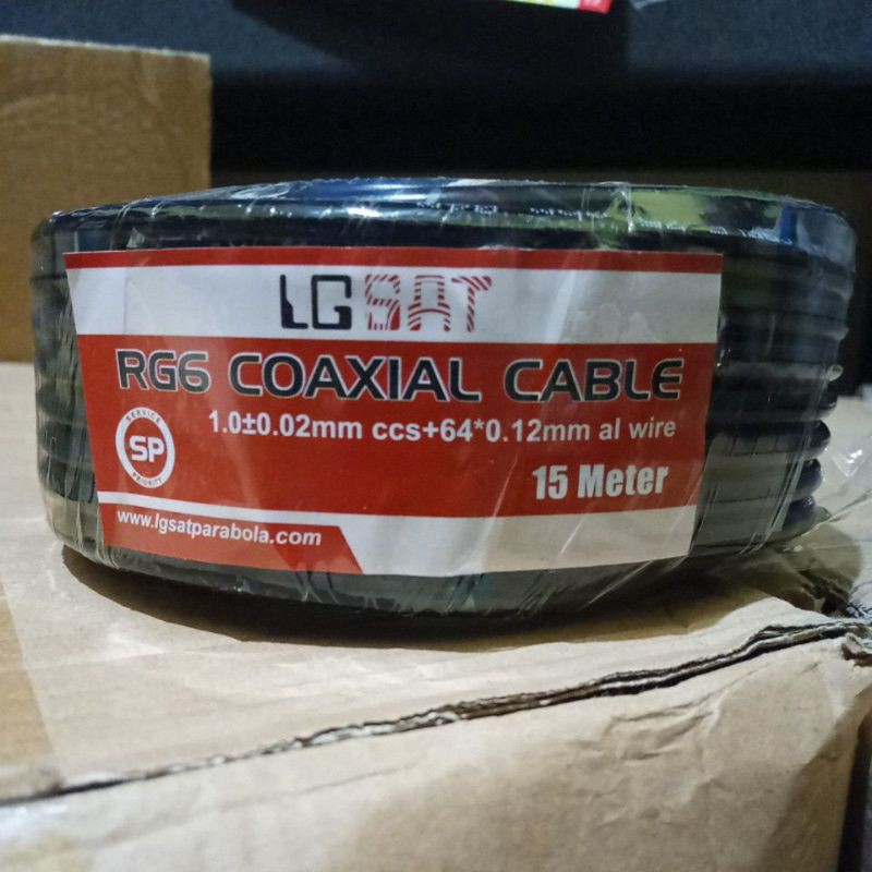 Jual Kabel Antena Coaxial RG 6 15 m Venus atau Takasi atau LG Sat Atau Gardiner 2F Drat | Shopee ...