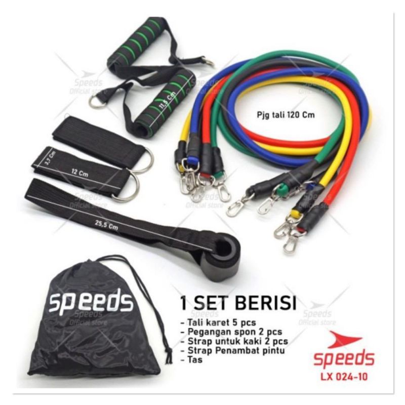 Jual Resistance Band SPEEDS Fitness Tali Gym Yoga Loop Stretching Pull ...