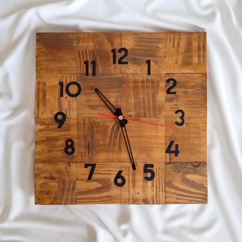 Jual JAM DINDING SCAPWOOD NATUR/JAM DINDING KAYU/JAM DINDING AESTHETIC ...