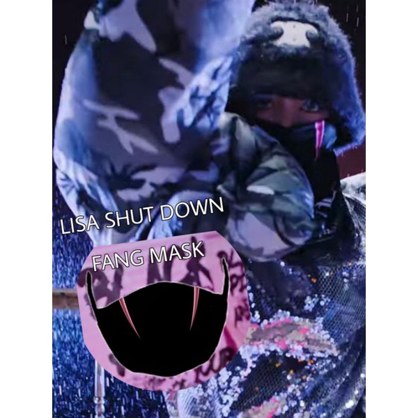 Jual BLACKPINK LISA SHUT DOWN MASKER FANG | Shopee Indonesia