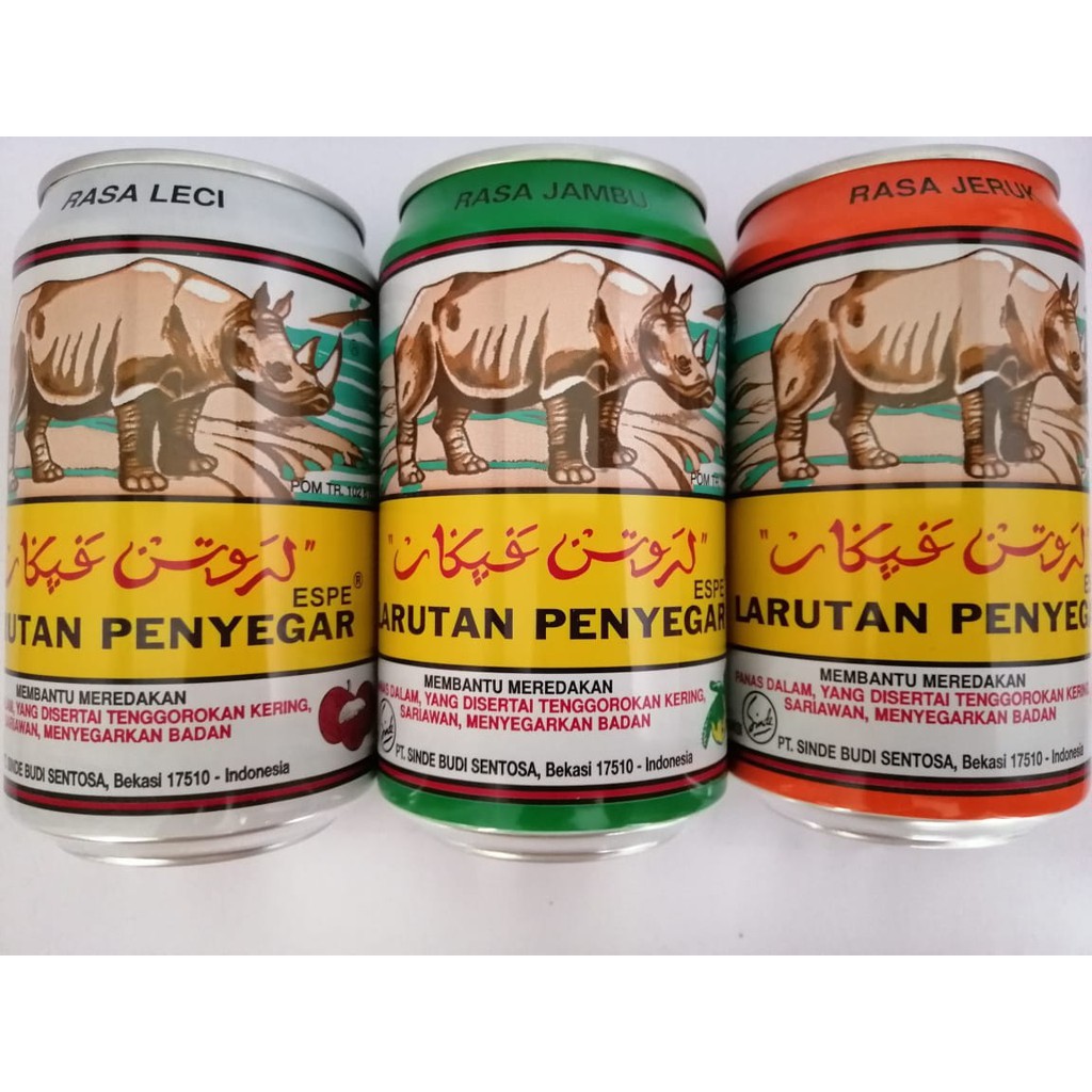 Jual Larutan Penyegar Sinde Cap Badak Jeruk/Leci/Jambu 320 Ml/Kaleng | Shopee Indonesia