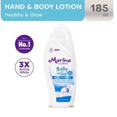 Jual Marina Hand & Body Lotion UV White Healthy and Glow 185ml | Shopee ...