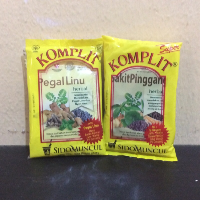 Jual Jamu Pegal Linu Komplit / Sakit Pinggang Komplit Sido Muncul ...
