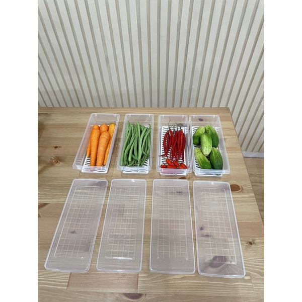 Jual storage kulkas/tempat penyimpanan sayur/bumbu | Shopee Indonesia