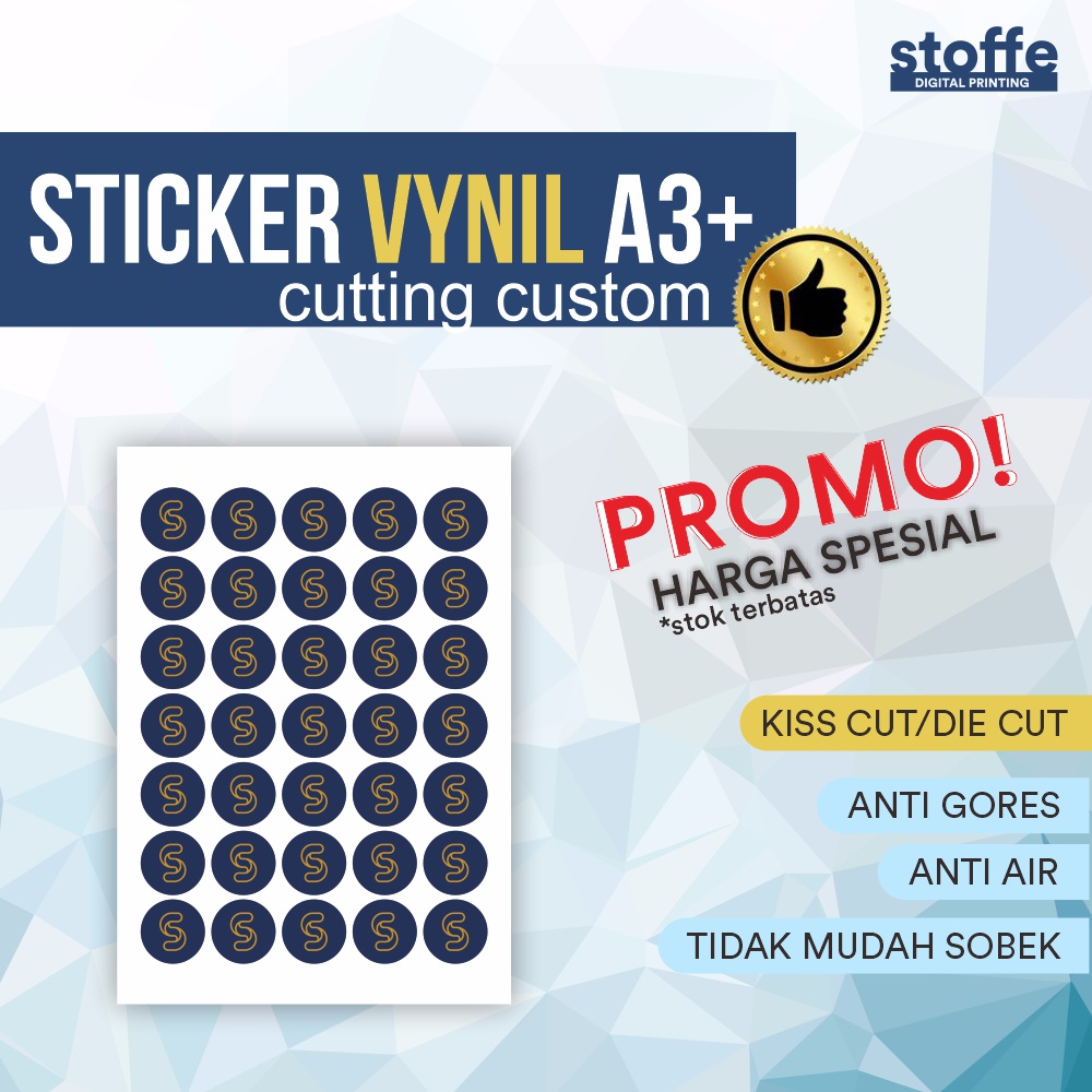 Jual Cetak Sticker Label Vinyl A3+ / Stiker Label Kemasan / Sticker ...
