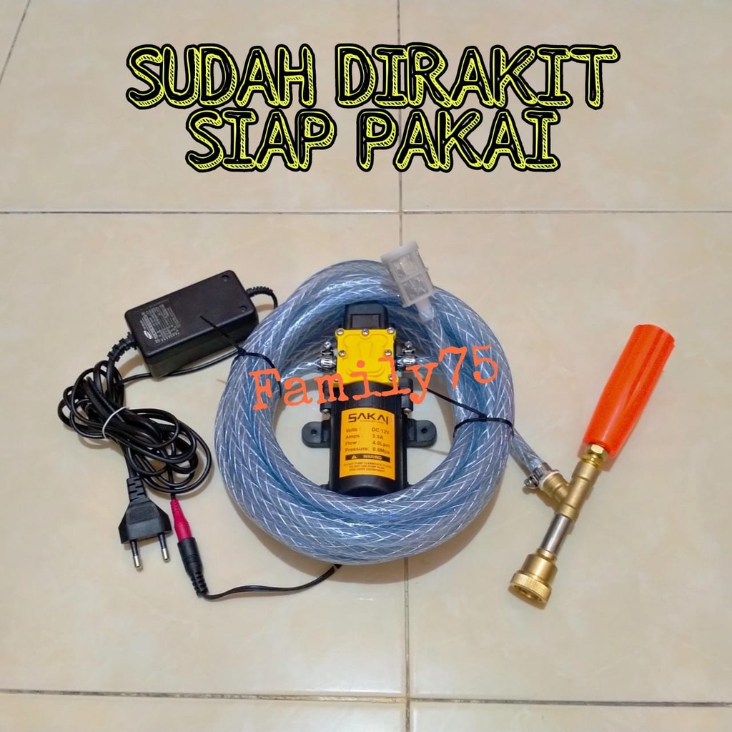 Jual Alat cuci motor steam ac mobil Mesin pompa DC mini stim motor ac ...