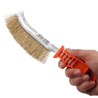 Sikat Kawat Baja Kuningan Gagang Golok Bengkok Plastik PREMIUM QUALITY ...