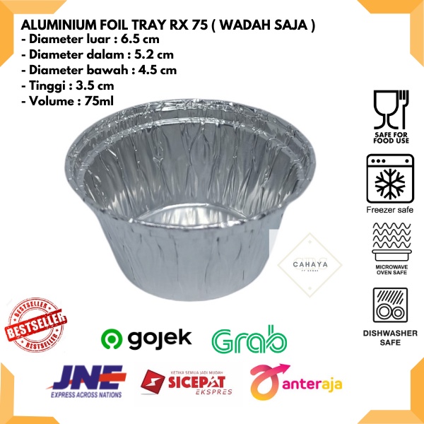 Jual ALUMUNIUM FOIL CUP RX 75 / ALUMUNIUM FOIL TRAY / READY STOCK ... Jual ALUMUNIUM FOIL CUP RX 75 / ALUMUNIUM FOIL TRAY / READY STOCK ...