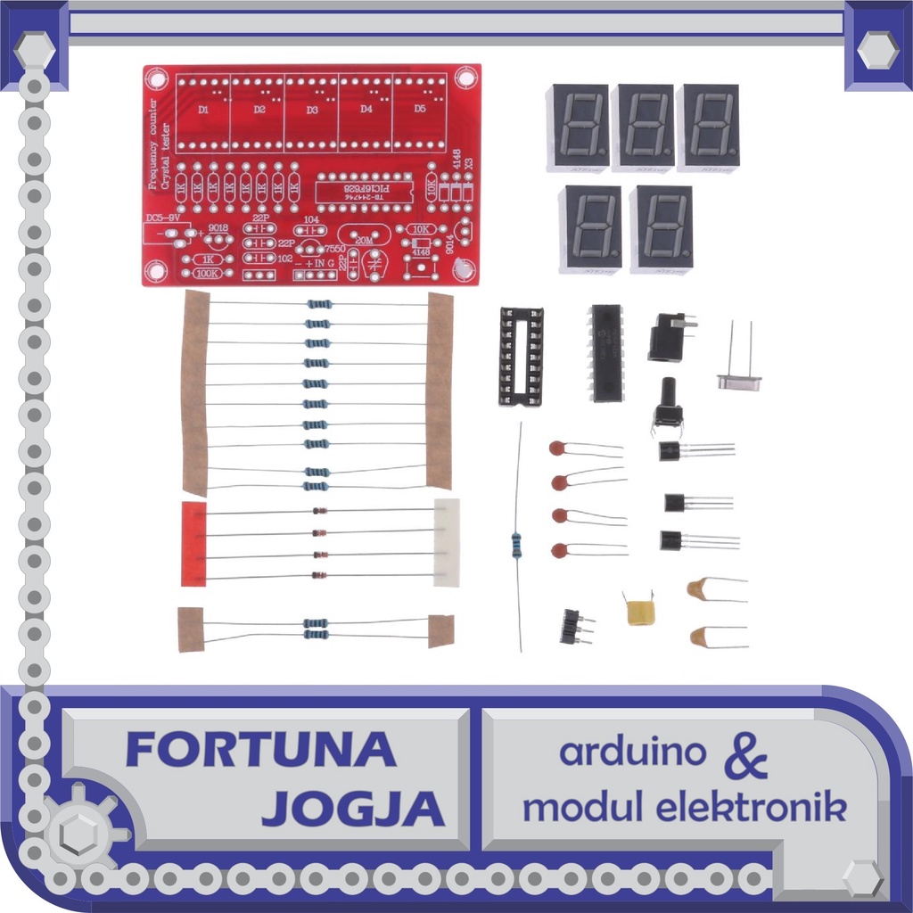 Jual Digital Meter Frequency Counter Crystal Oscillator 1Hz-50MHz ...