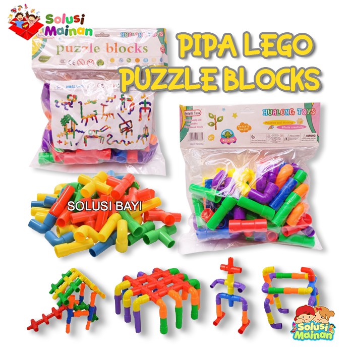 Jual Puzzle Block Pipa Blocks Pipe Mainan Edukasi Anak | Shopee Indonesia