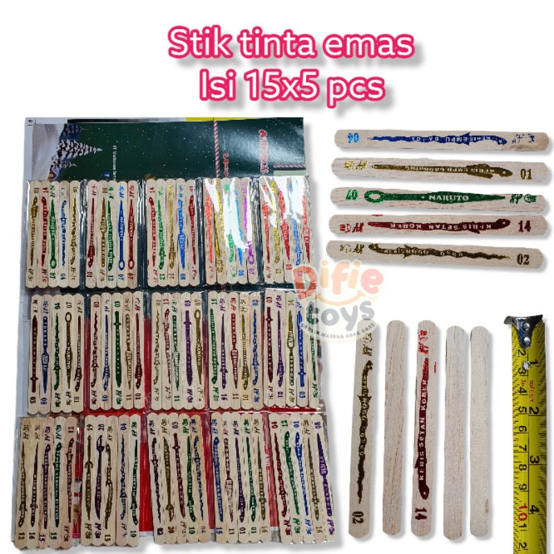 Jual 1 lembar stik tinta emas lembaran isi 15x5 pcs | Shopee Indonesia