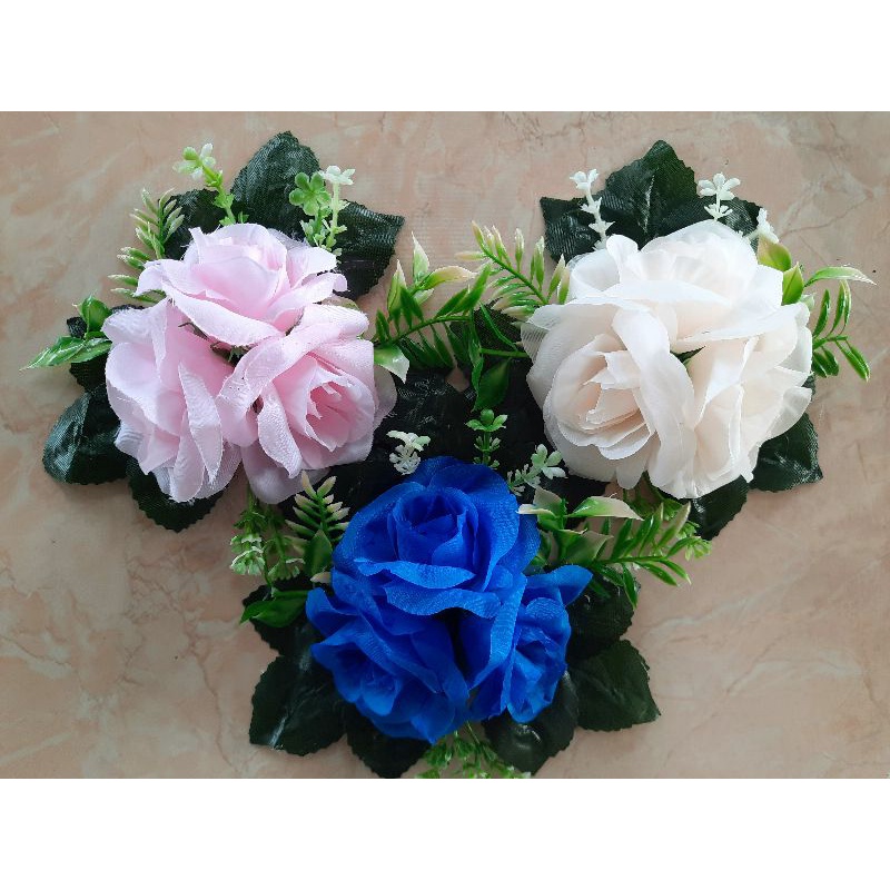 Jual HIASAN BUNGA MAWAR RUSTIC MODEL 3 MAWAR MURAH / HIASAN SESERAHAN ...
