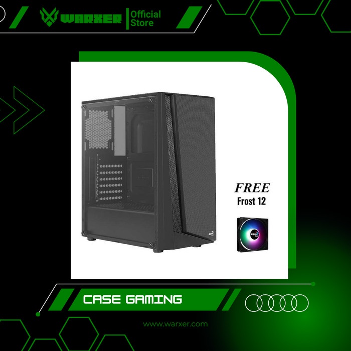 Jual Aerocool CARBONITE FROST Black Windowed Mid Tower ATX Gaming Case | Shopee Indonesia