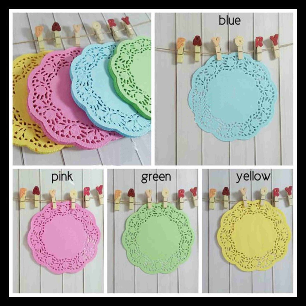 Jual KERTAS DOILY/ KERTAS RENDA/ DOILIES PAPER UKURAN 3,5 inc/ 9cm ...
