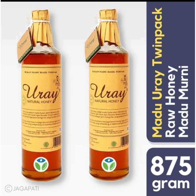 Jual Madu Uray 875 gr (640ml) Nattural honey 2 pcs ( free double bubble ...