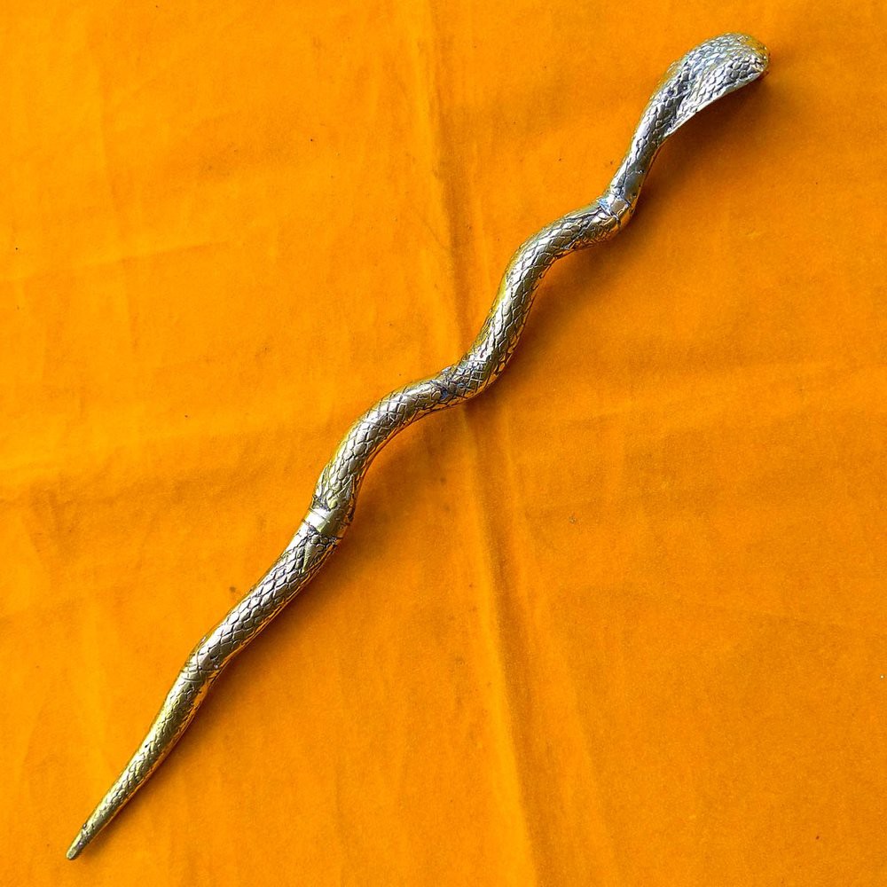 Jual Tongkat Model Ular Kobra Warna Emas Bahan Kuningan | Shopee Indonesia