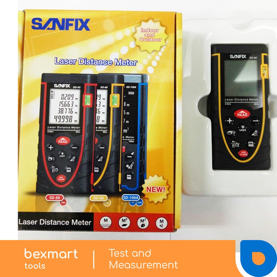 Jual Meteran Digital Laser Distance Meter Sanfix SD-80 80 M | Shopee ...