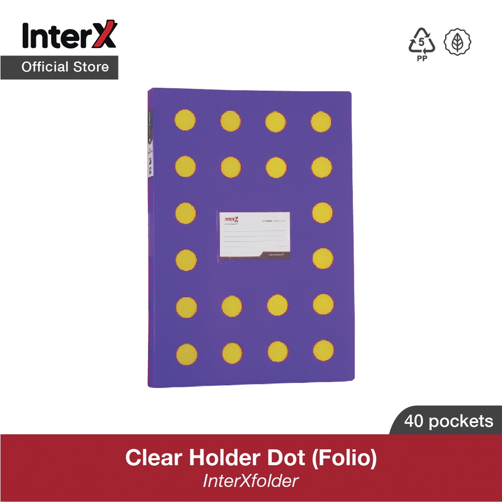 Jual InterX Clear Holder 40 Pc Folio Dot Series w/ inner bag | Shopee ...