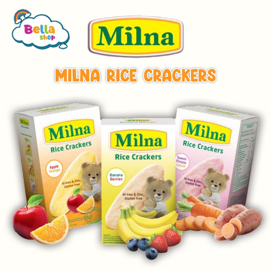 Jual MILNA RICE CRACKERS / SNACK BAYI / MILNA RICE CRACKER / BELLASHOP ...