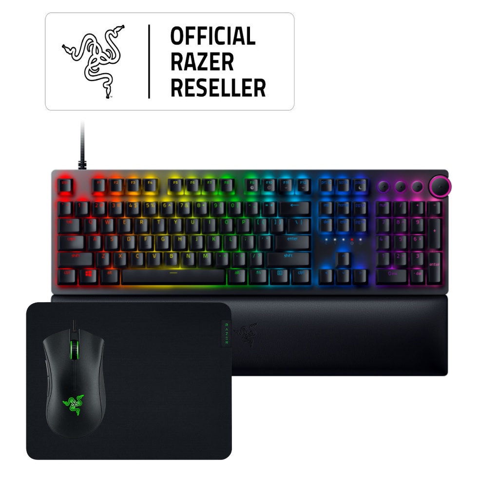 Jual Razer Huntsman V2 Linear + Deathadder Essential Black + Gigantus ...