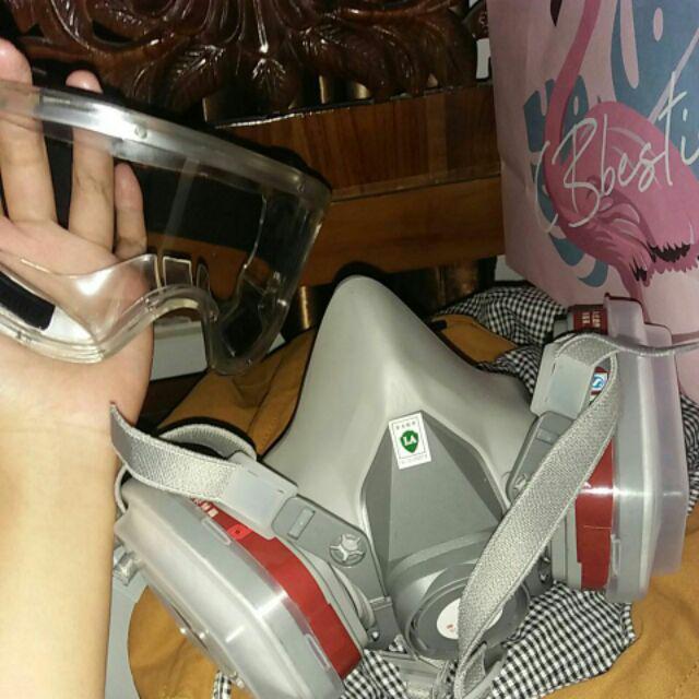 SAFETY MASK CHEMICAL HALF FACE / MASKER RESPIRATOR KESELAMATAN KERJA ...