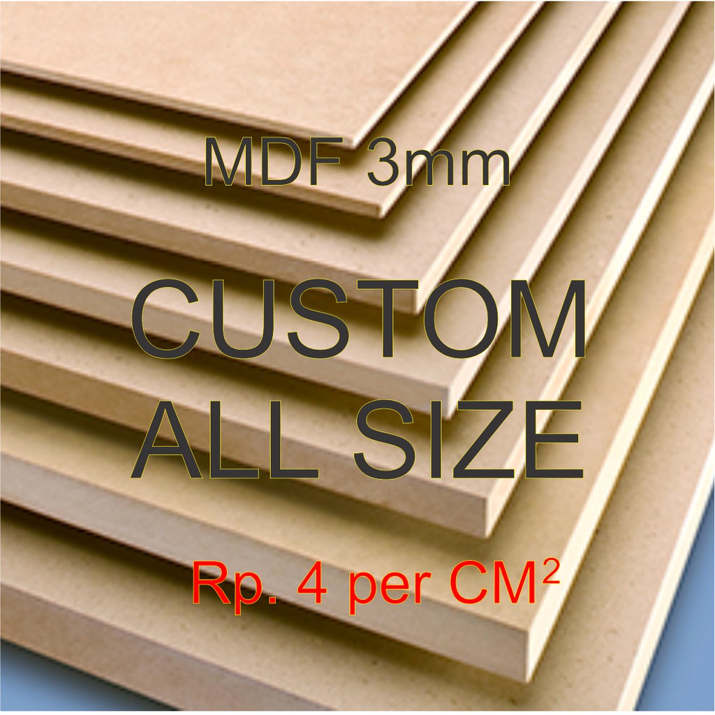 Jual Papan Mdf custom ukuran Tebal 3mm | Shopee Indonesia