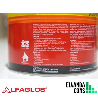 Jual Dempul Plastic/Polyester Putty/Plastic Body Filler Alfaglos 250 gr ...