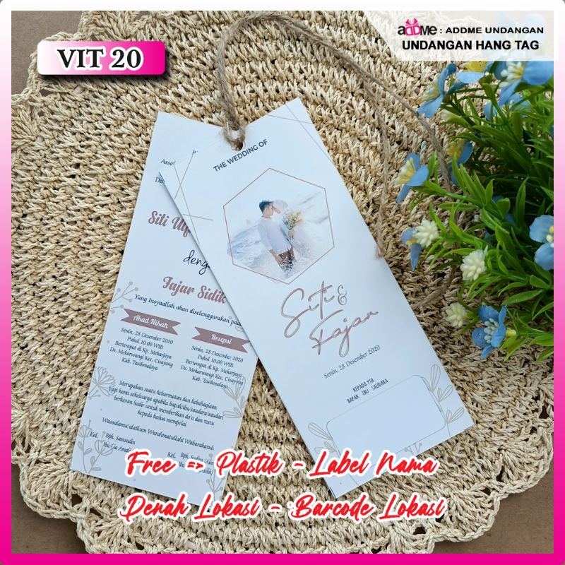 Jual Cetak undangan hang tag murah undangan pernikahan trending ...
