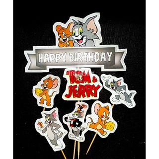Jual CAKE TOPPER TOM JERRY TIKUS KUCING ULANG TAHUN KAKAK ADIK PASANGAN ...