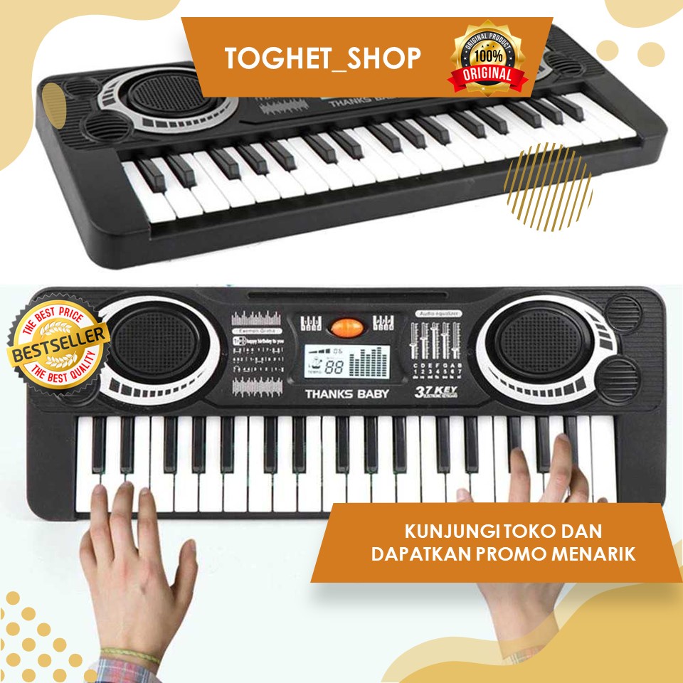 Jual Alat Musik Anak Organ Piano Musikal Keyboard 37 Buah Kunci Nada ...