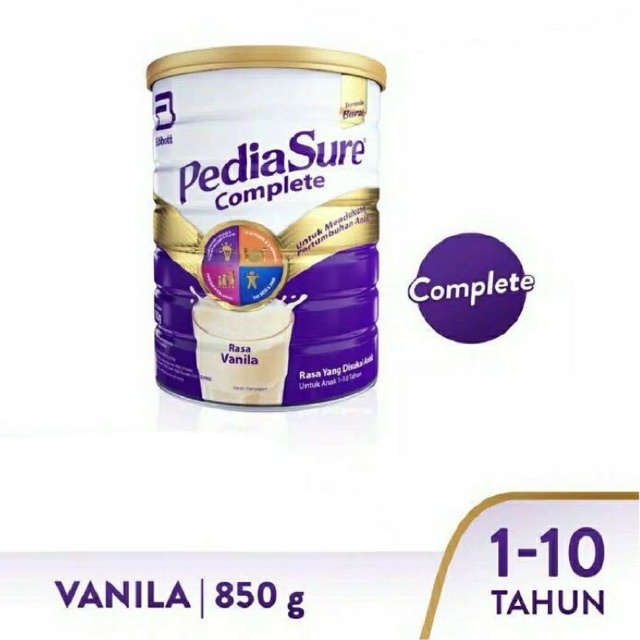 Jual Pediasure complete vanila 400g, 850g, Pedia complete 850 gr | Shopee Indonesia