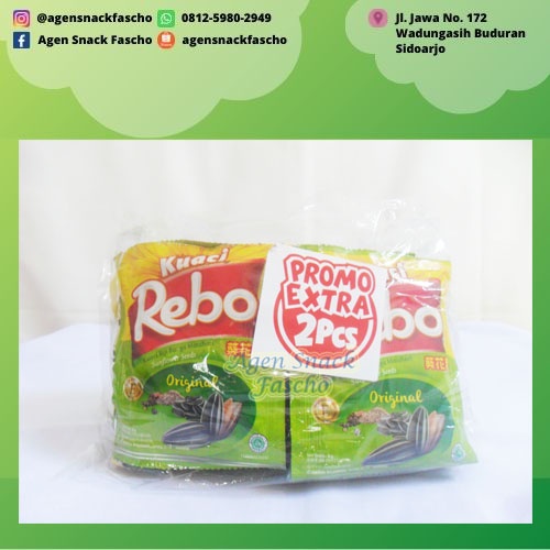 Jual Kuaci Rebo Original Sachet 6 gram (1 pack isi 20 sachet) | Shopee ...