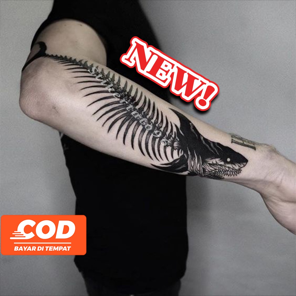 Jual TATO TEMPORER BLACK SHARK / HIU HITAM LENGAN & KAKI [LIMITED ...