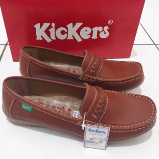 Jual Sepatu Cewek Wanita Kickers Casual Santai Formal Slip On Flat ...