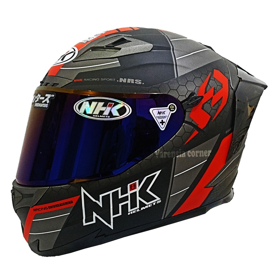 Jual HELM NHK RX9 NAVY BLACK DOFF RED NHK RX-9 NAVY NHK RX NINE ...