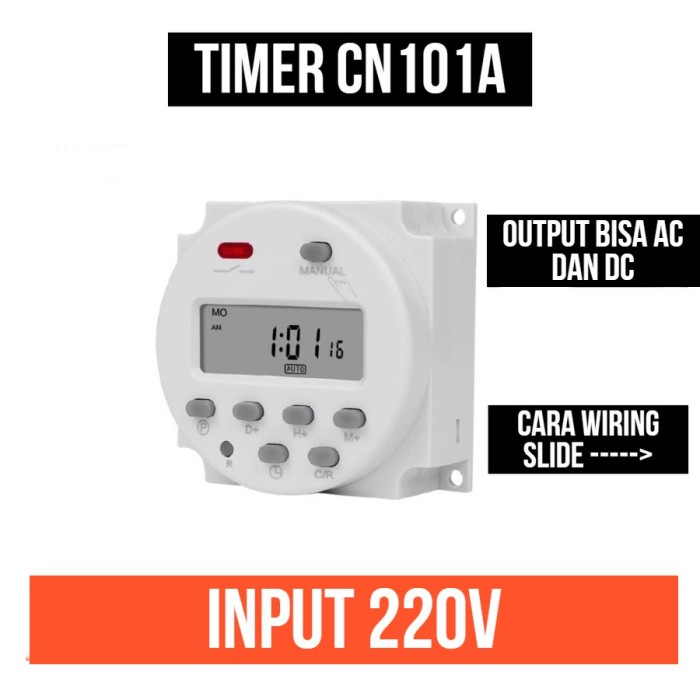 Jual Timer Digital Input 220V AC DC 16A SWITCH AUTO ON OFF 220 V CN101A ...