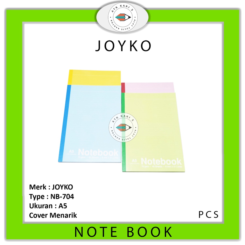 Jual JOYKO - Buku Catatan Notebook A5 NB-704 - Pcs | Shopee Indonesia