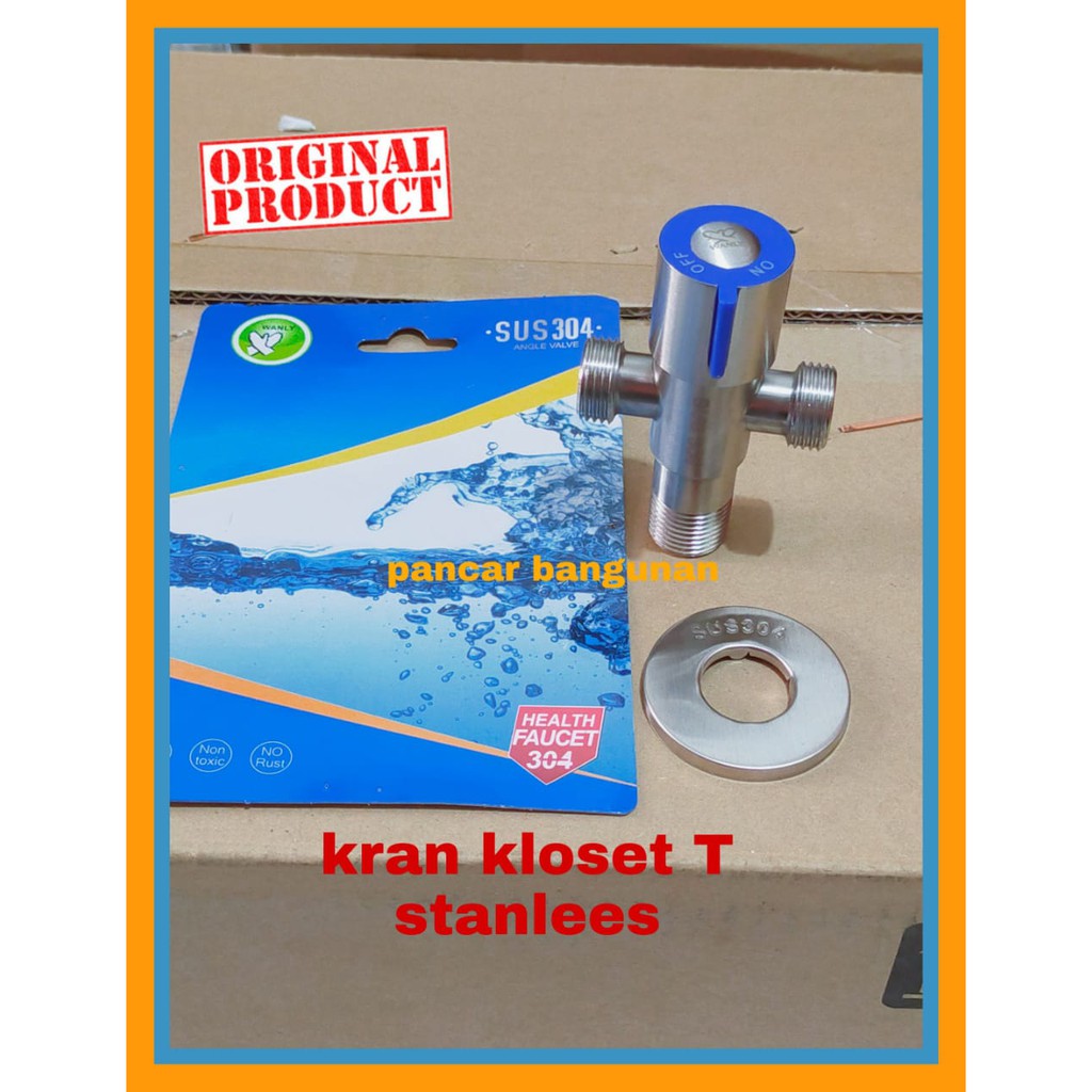 Jual KRAN KLOSET T SUS 304 STAINLESS WANLY - KRAN SHOWER T STAINLESS ...