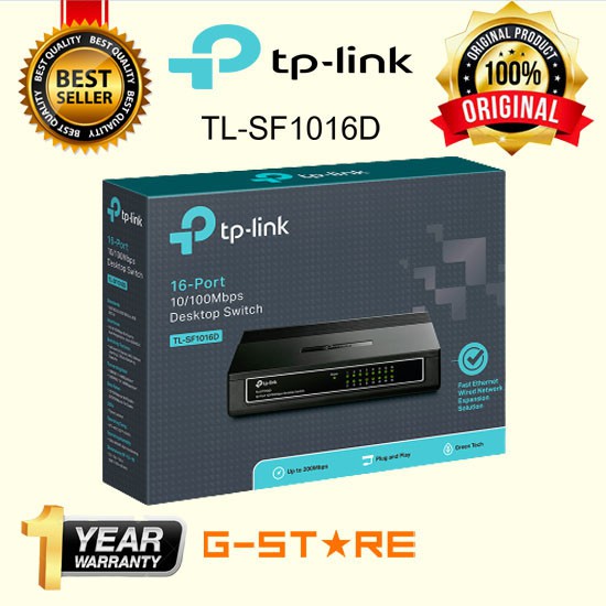Jual Tp-Link TL-SF1016D 16-Port 10/100mbps Desktop Switch TP-Link Fast ...