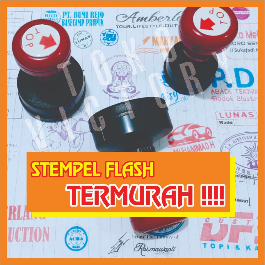 Stempel Perusahaan, logo, nama tandatangan, lunas stample flash stemple ...
