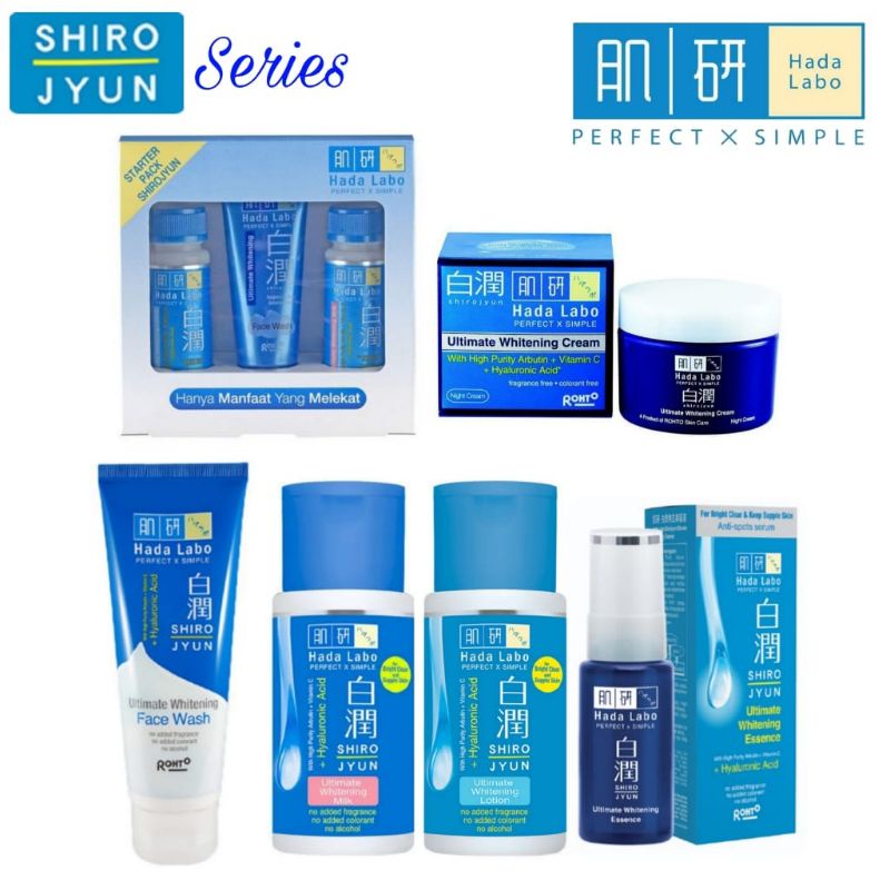 Jual HADA LABO Hadalabo Shirojyun Ulitimate Whitening Series (Biru Tua ...