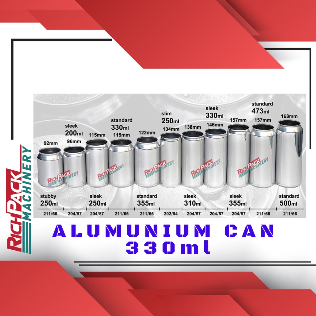 Jual Botol Alu Can Kaleng Alumunium 330ml 1 Dus Isi 140Pcs | Shopee ...