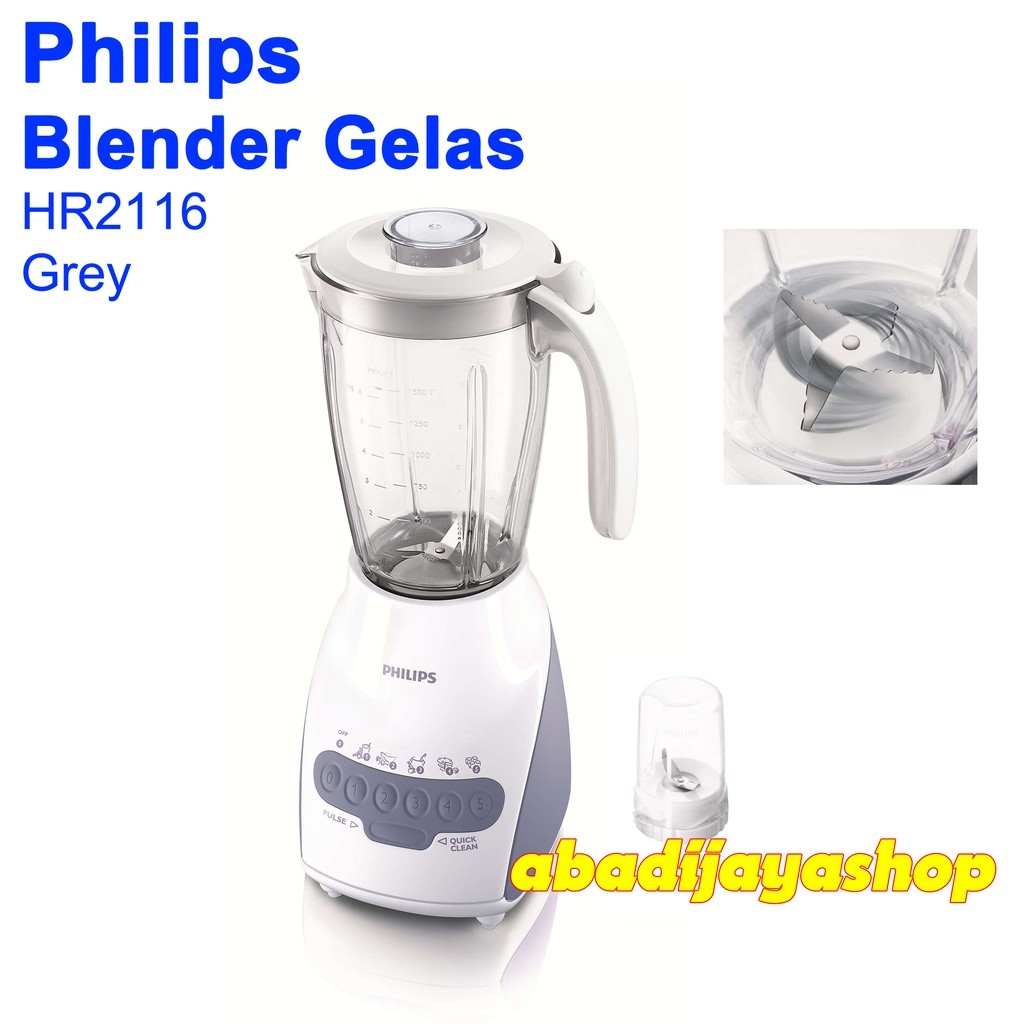 Jual Blender PHILIPS HR 2116 KACA GARANSI RESMI (Grey/Abu-abu) PROMO ...
