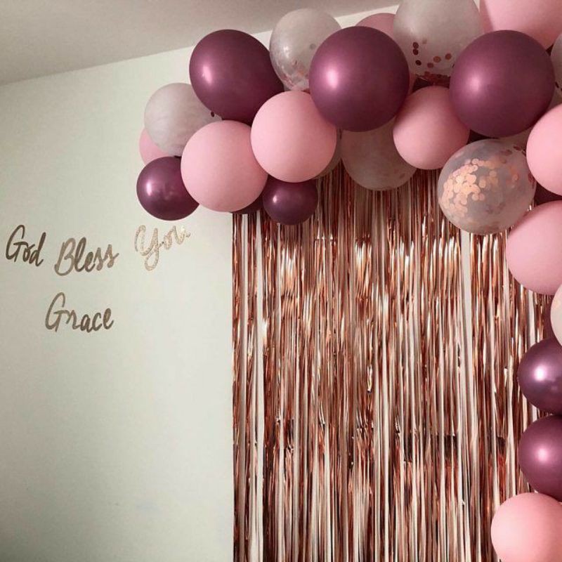 Jual Tirai foil rumbai ulang tahun doff / curtain backdrop Indonesia ...