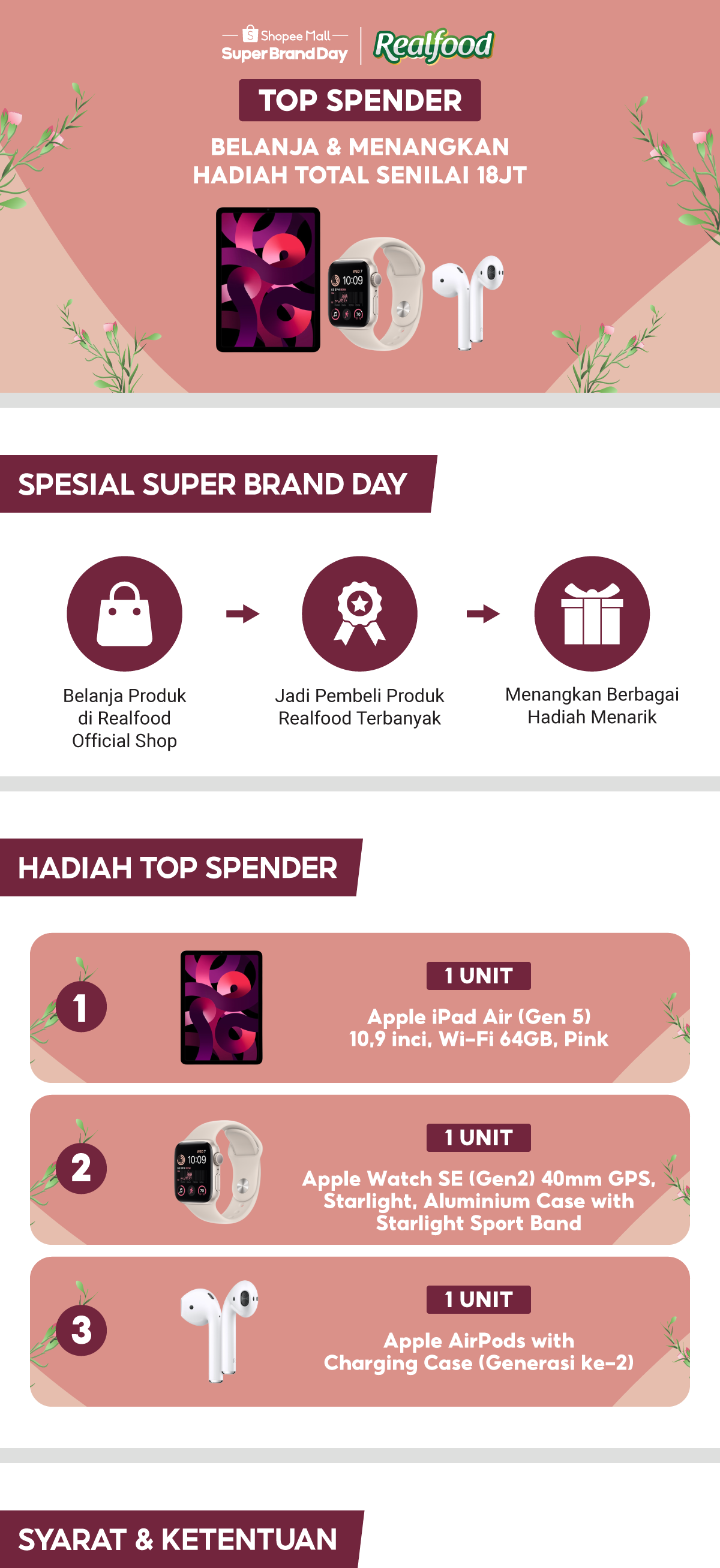 Super Brand Day Lite Realfood - Top Spender | 28-30 Des